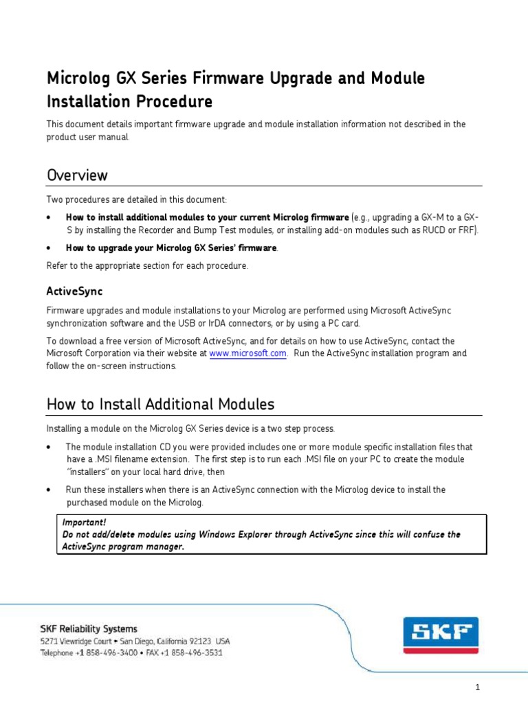 SKF Microlog GX FW Installation Procedure | PDF | Microsoft Windows | Usb