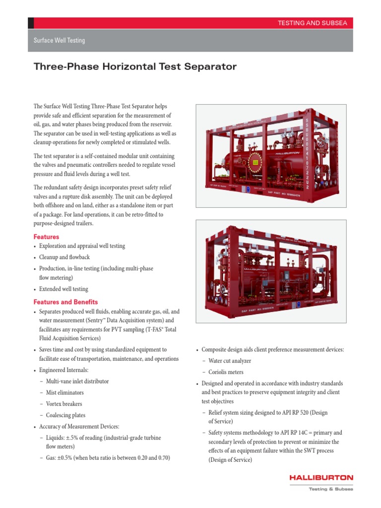 Three-Phase Horizontal Well Test Separator: Enabling Safe and Accurate ...