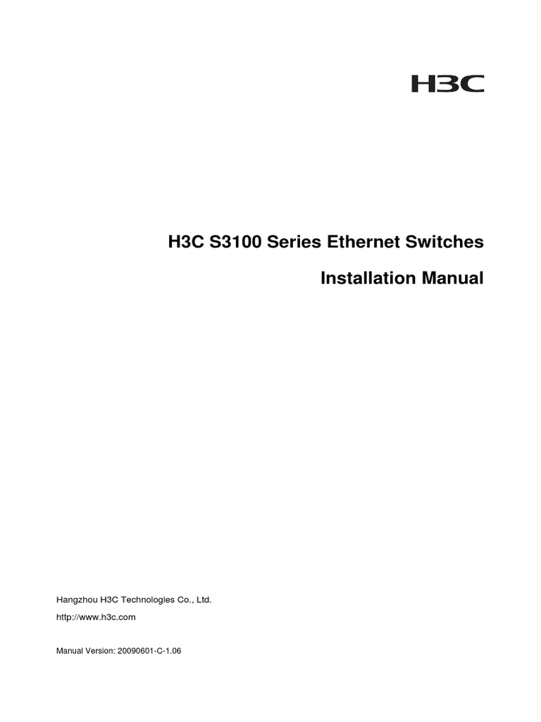 H3C S3100 Series Ethernet Switches PDF | PDF | Alternating Current ...