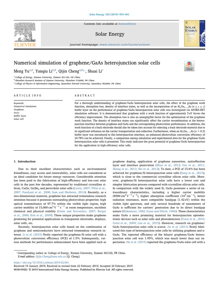 GaAs Heterojunction Solar Cells | PDF | Gallium Arsenide | Solar Cell