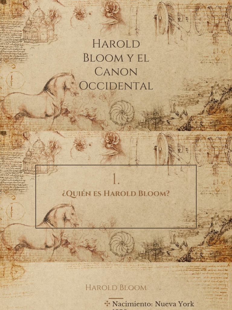 Presentación Harold Bloom y El Canon Occidental | PDF | Science | Ciencia filosófica