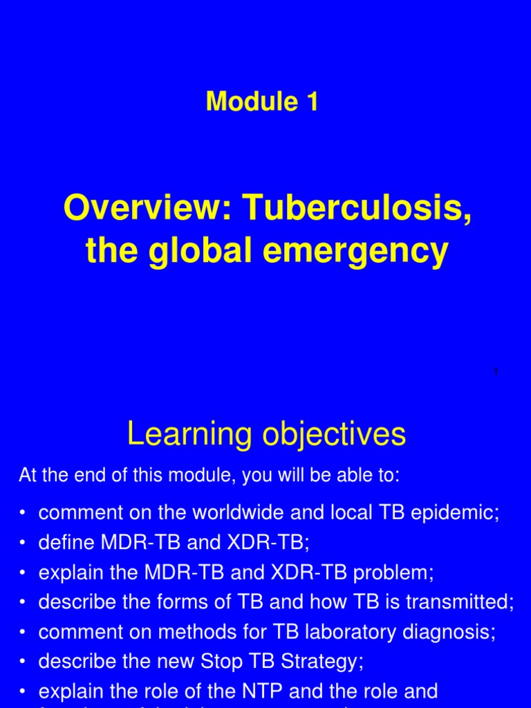 Module 1 2 Overview TB | PDF | Tuberculosis | Health Sciences