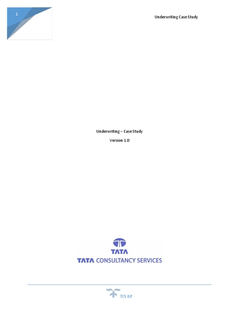 Underwriting Case Study: Tcs Ilp | PDF | Underwriting | Insurance