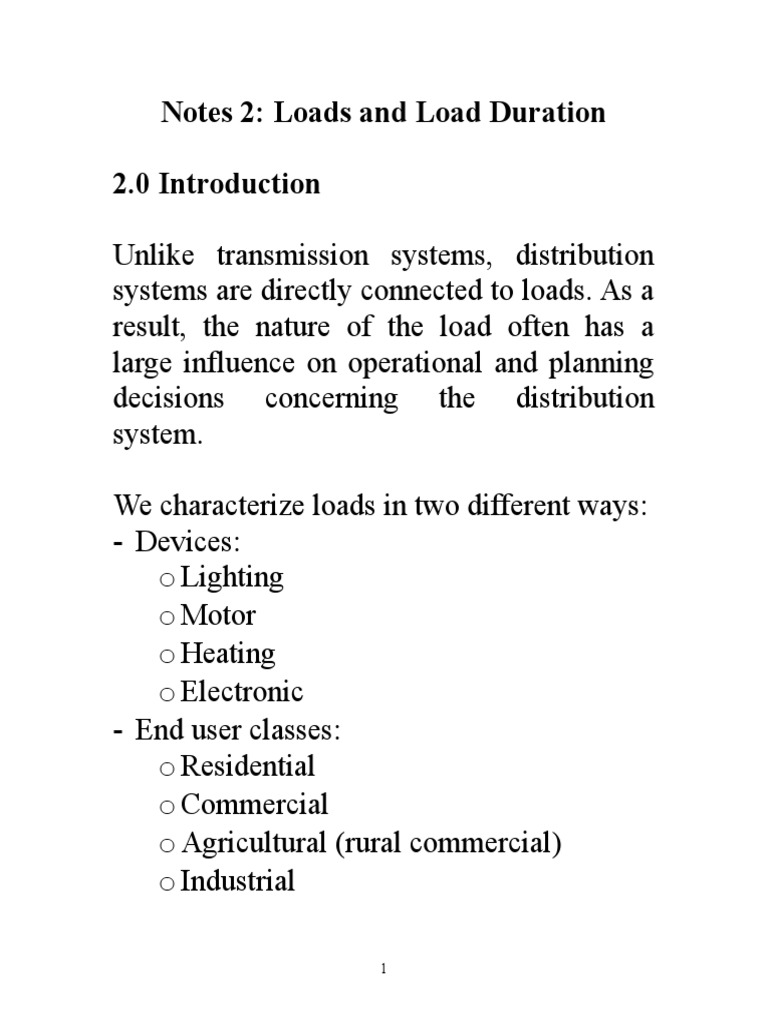 Notes 2: Loads and Load Duration | PDF | Probability Density Function ...
