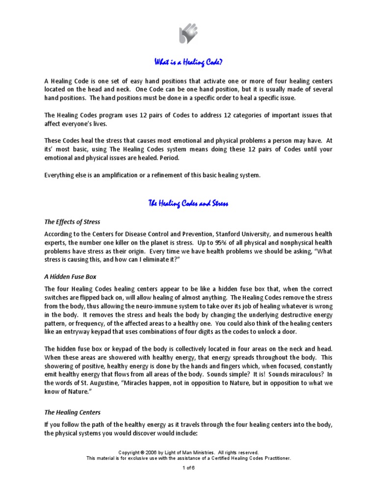What Is A Healing Code | PDF | Stress (Biology) | Truth