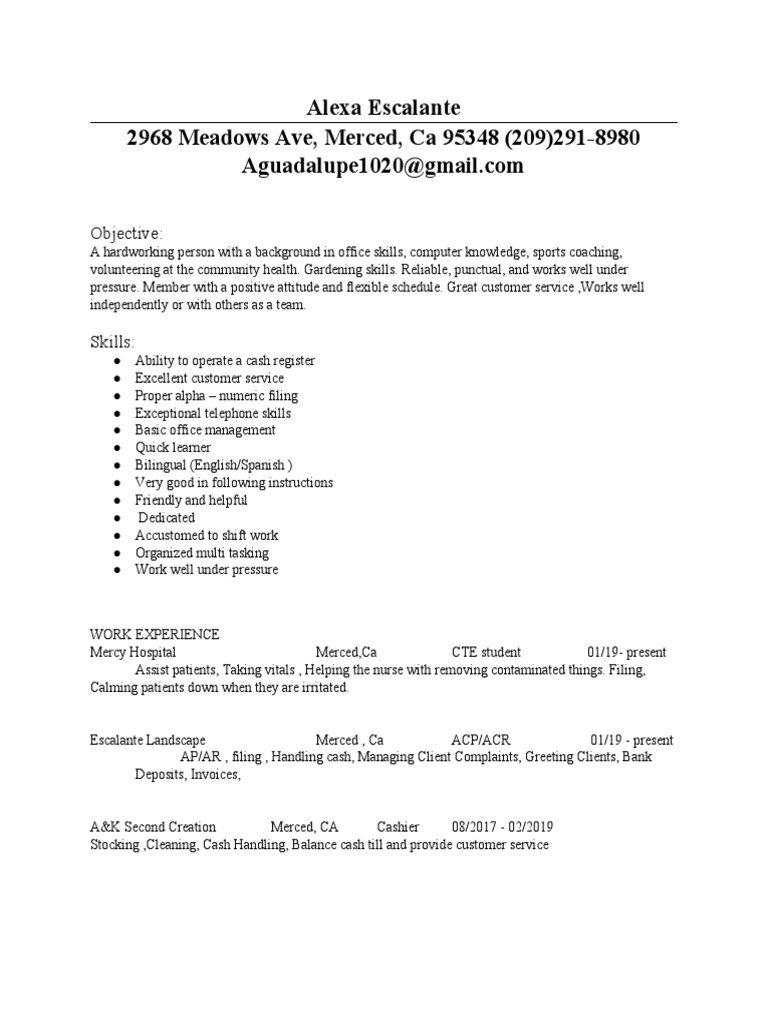 Resume Personal | PDF