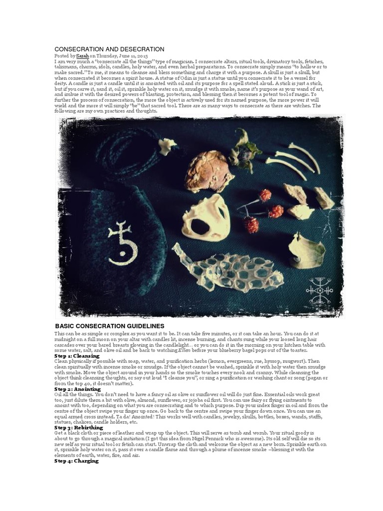 Consecration and Desecration | PDF | Anointing | Altar