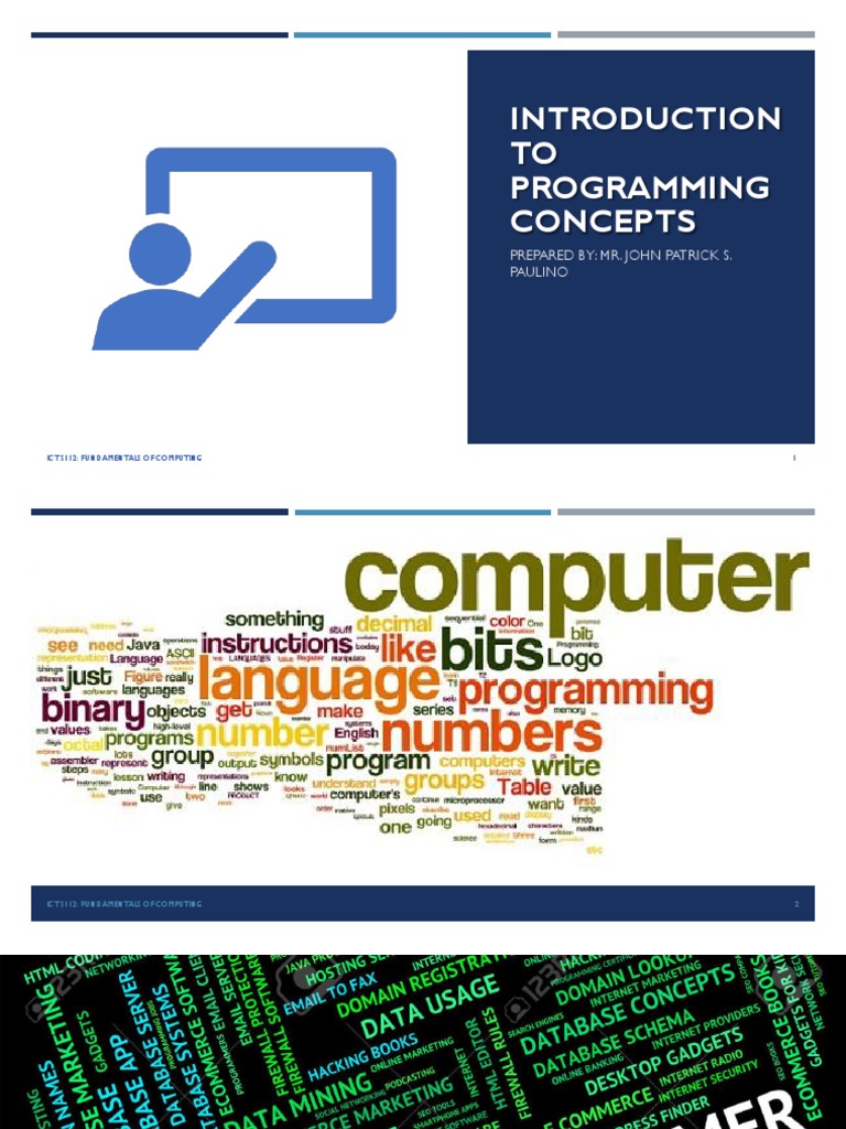 ICT S112 Introduction To Programming Concepts | PDF | Programming ...