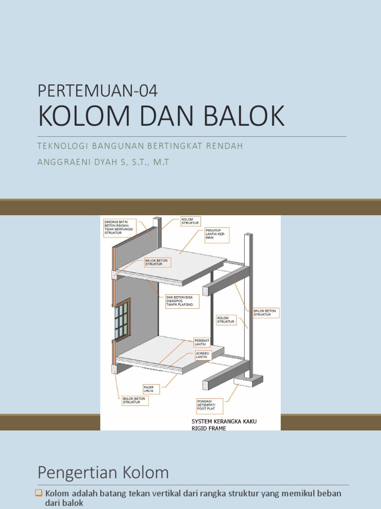 Pertemuan 04 Kolom Dan Balok | PDF