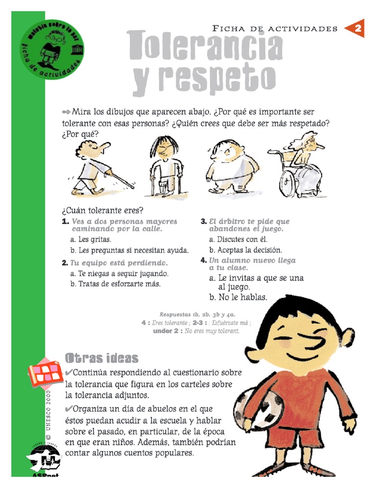 Tolerancia Cuentos Valores Pdf