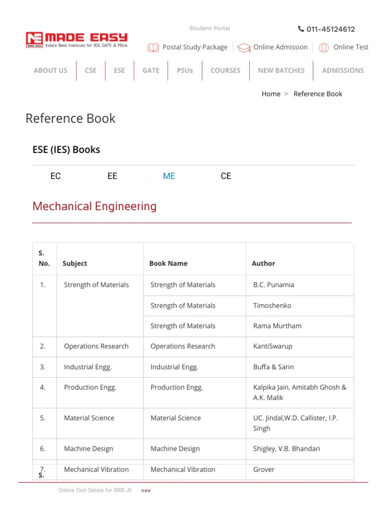 Ese Reference Books | PDF | Materials | Engineering
