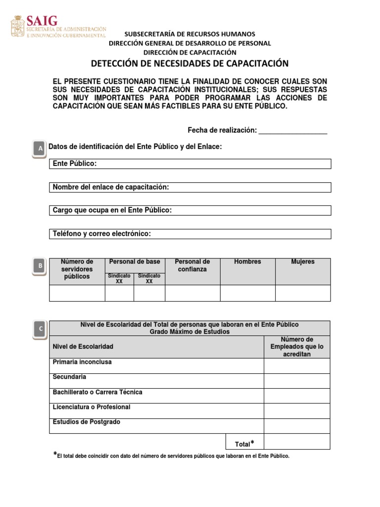 Formato DNC 2019 | PDF | Gestión de recursos humanos | Educación avanzada