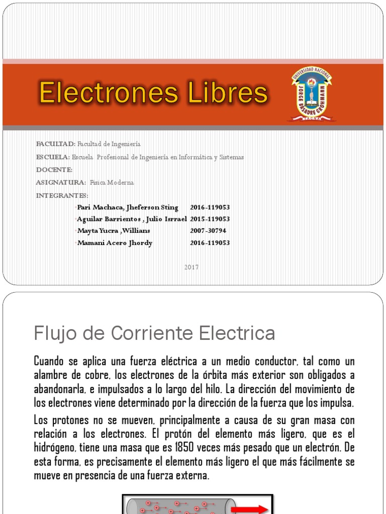 Electrones LIBRES | PDF | Electrón | Núcleo atómico