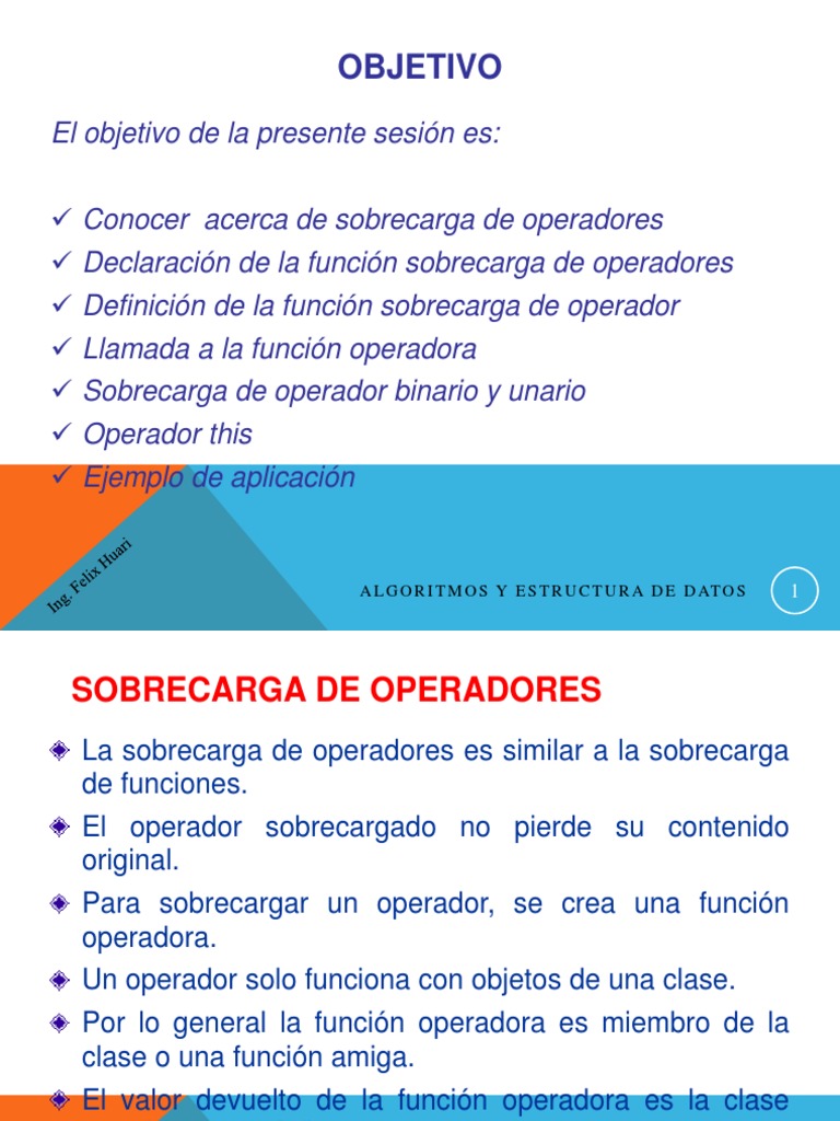 Sobrecarga de Operadores | PDF | Puntero (Programación de computadora ...