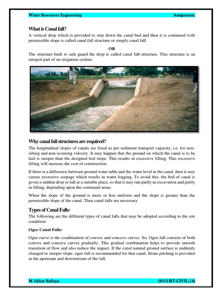 Canal Fall | PDF | Water Resources | Canal