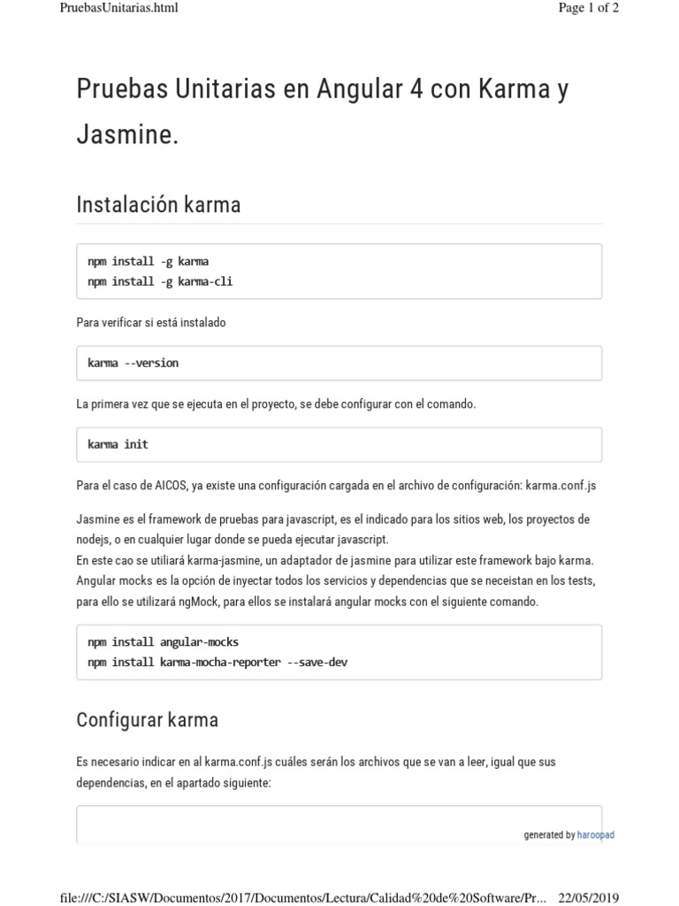 Pruebas Unitarias | PDF