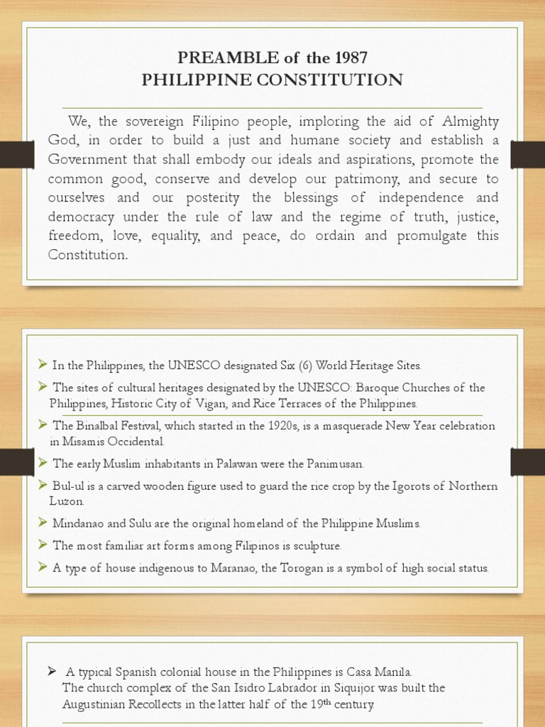 PREAMBLE of The 1987 Philippine Constitution | PDF | Philippines