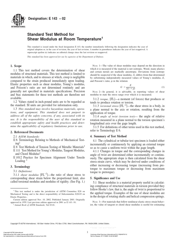 Iso 377-1997 | PDF | Young's Modulus | Stress (Mechanics)