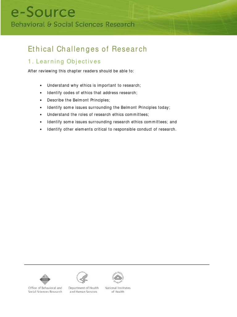 Ethical Challenges of Research | PDF | Institutional Review Board ...