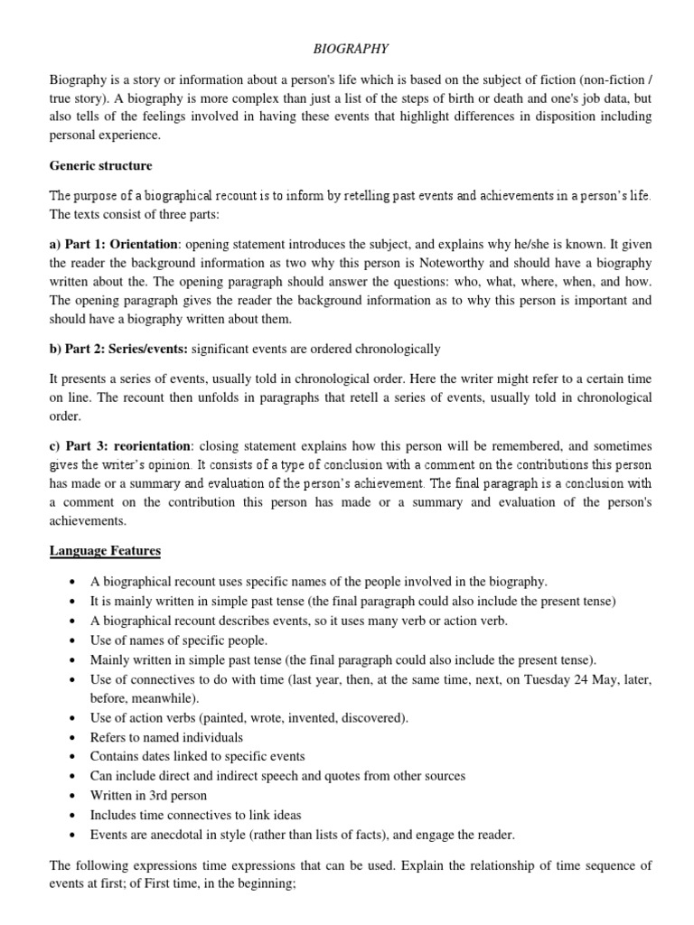 UN Practice Biography Text | PDF