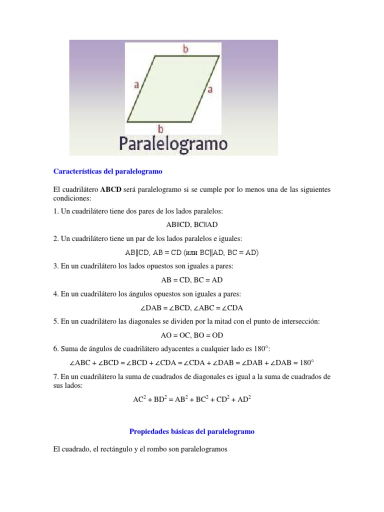 Definicin De Paralelogramo Qu Es Y Concepto 4.1. Definición Y