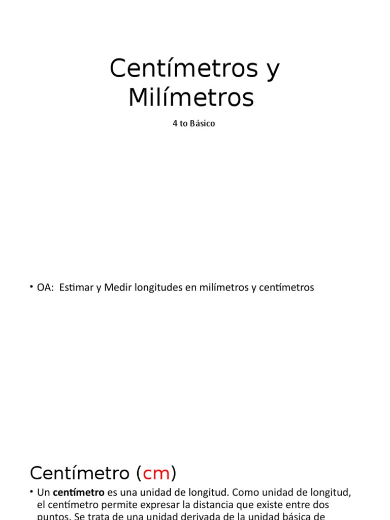 Centímetros y Milímetros | PDF | Longitud | Naturaleza