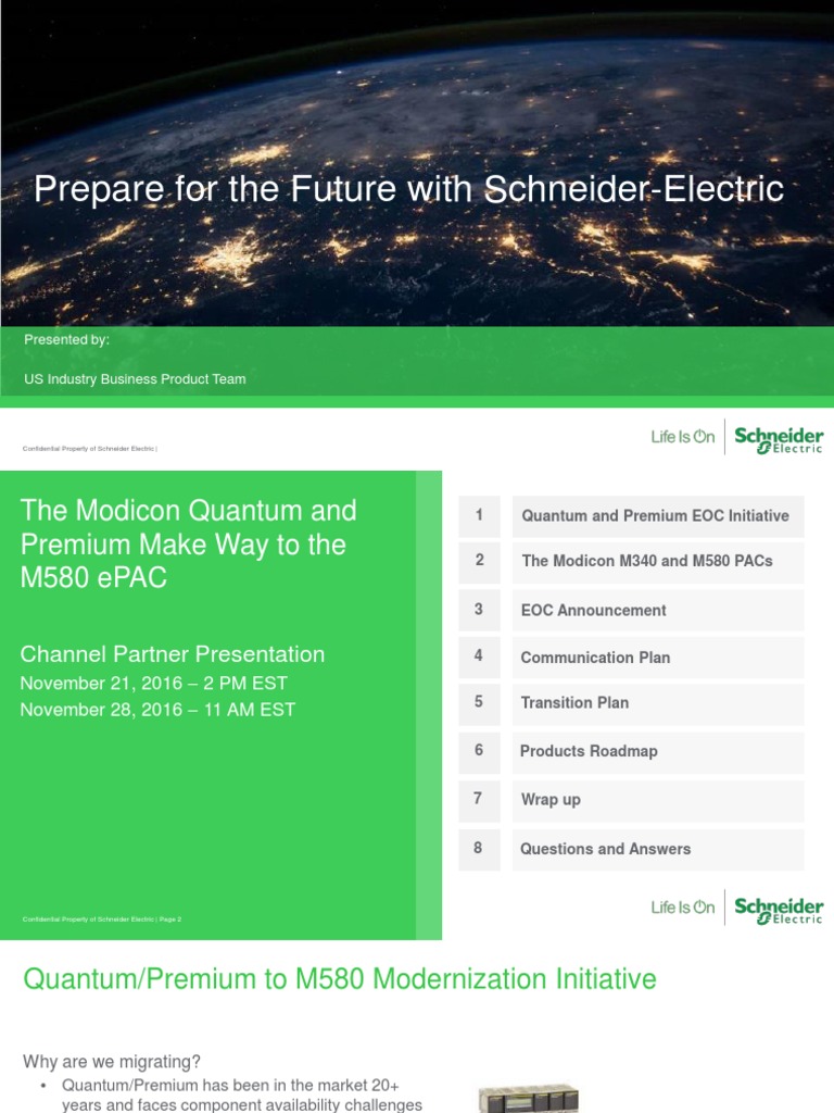 The Modicon Quantum and Premium Make Way To The M580 EPAC - November ...