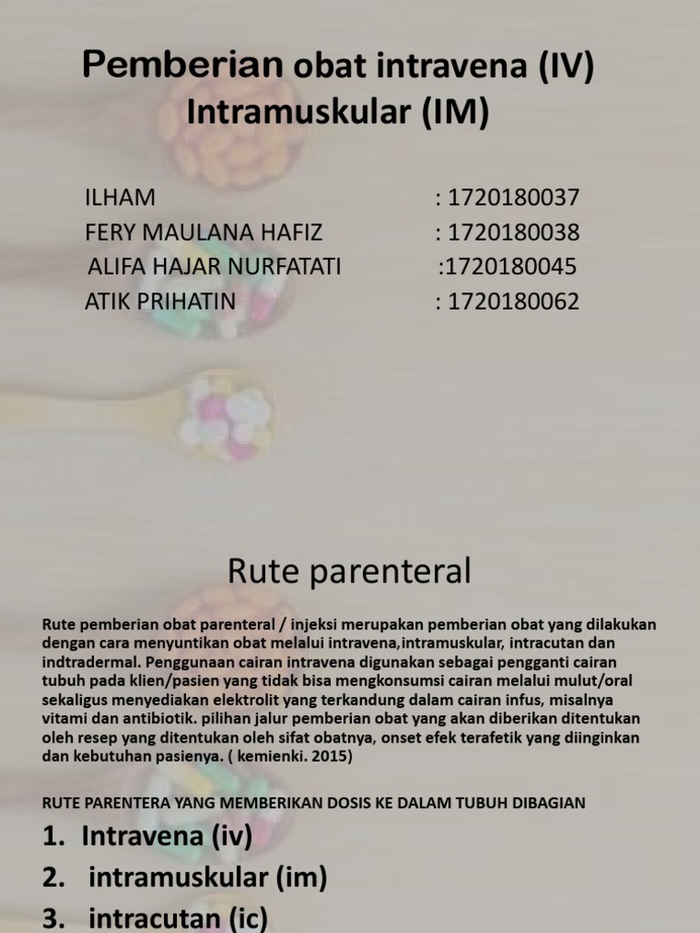Pemberian Obat Intravena (IV) (1) Fix | PDF