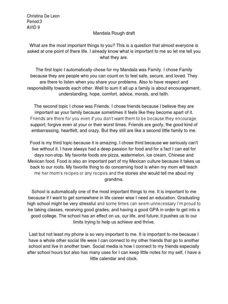 Mandala Rough Draft | PDF