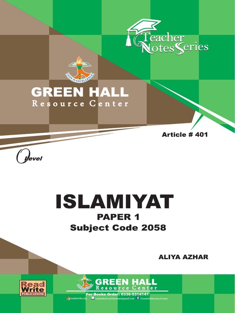 Islamiyat O-Level Paper-1 Notes PDF | PDF | Monotheistic Religions ...