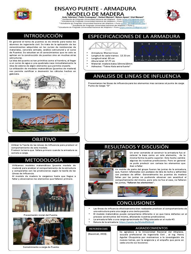 Poster Puentes | PDF | Puente | Modelo matemático
