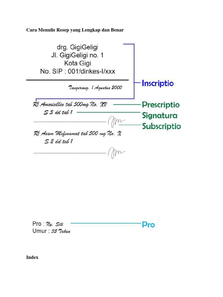 Cara Menulis Resep Yang Lengkap Dan Benar | PDF