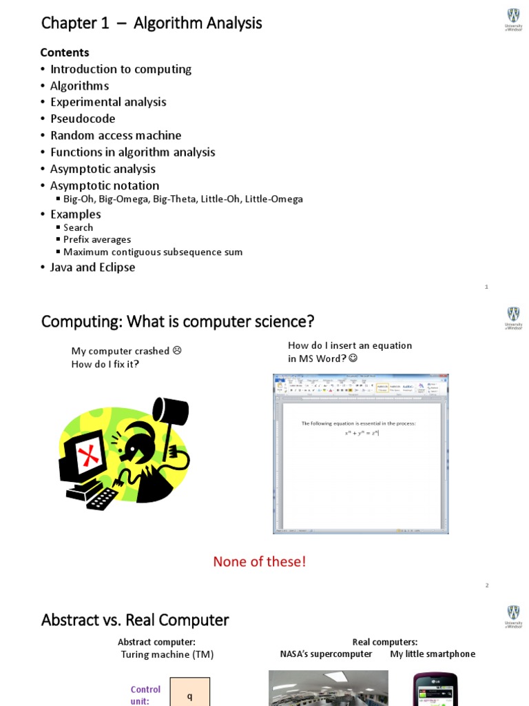 CH 01 - Algorithm Analysis PDF | PDF | Time Complexity | Java (Programming Language)