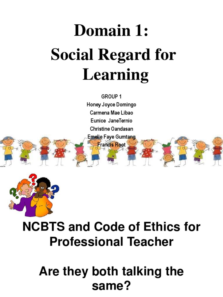 Domain 1: Social Regard For Learning | Download Free PDF | Teachers ...