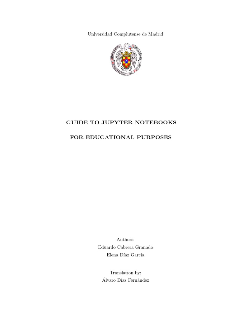 Guide To Jupyter Notebooks: Universidad Complutense de Madrid | PDF ...
