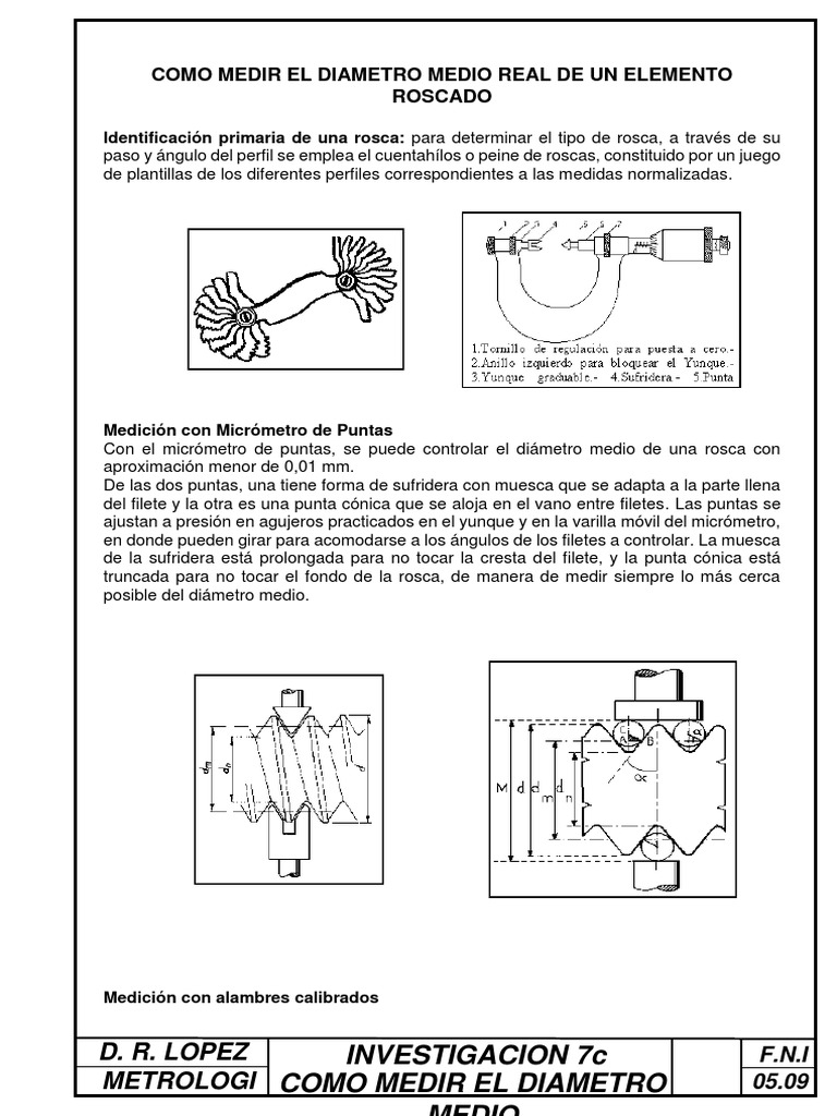Como Medir Diametro | PDF | Tornillo | Medición