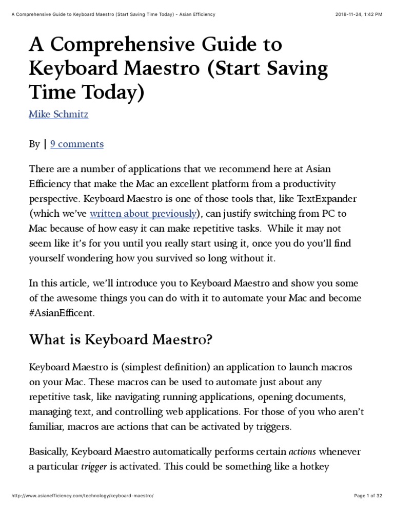 Keyboard Maestro Tips | PDF | Safari (Web Browser) | Computer Keyboard
