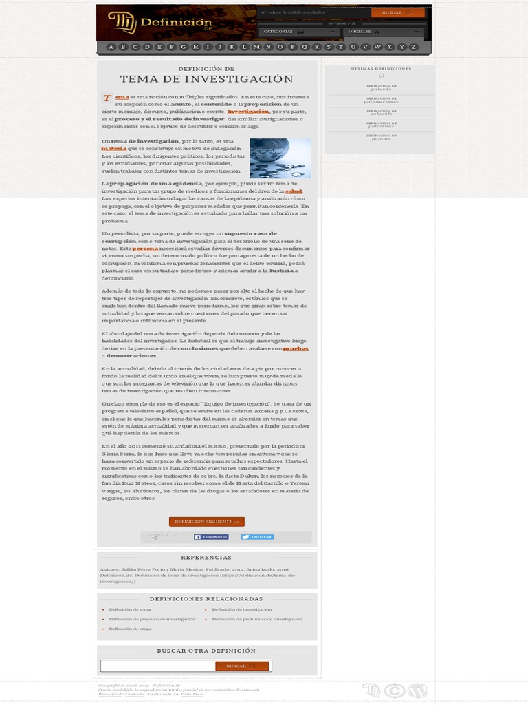 Definición de Tema de Investigación - Qué Es, Significado y Concepto ...