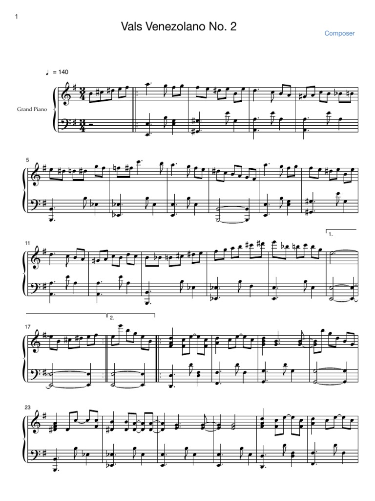 Vals Venezolano No. 2 | PDF