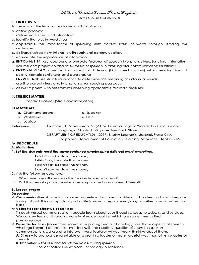 Prosodic Features | PDF | Stress (Linguistics) | Semiotics