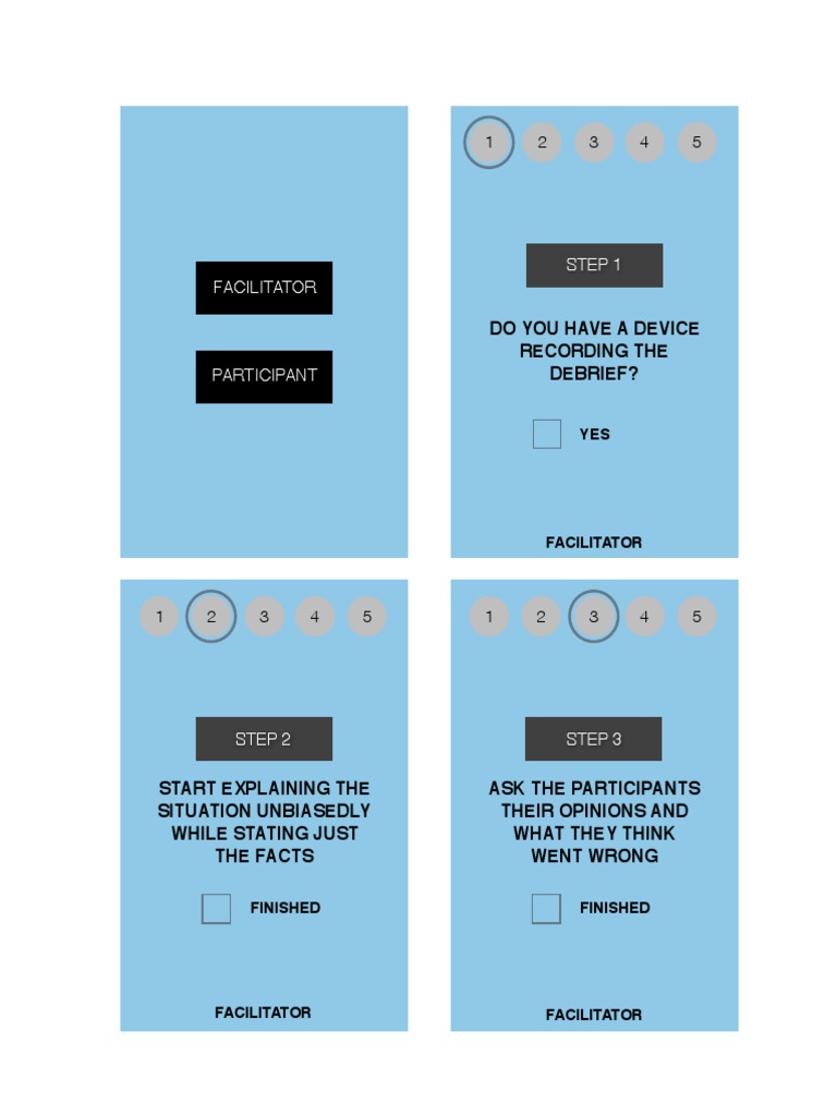Debriefing Process Steps Guide | PDF