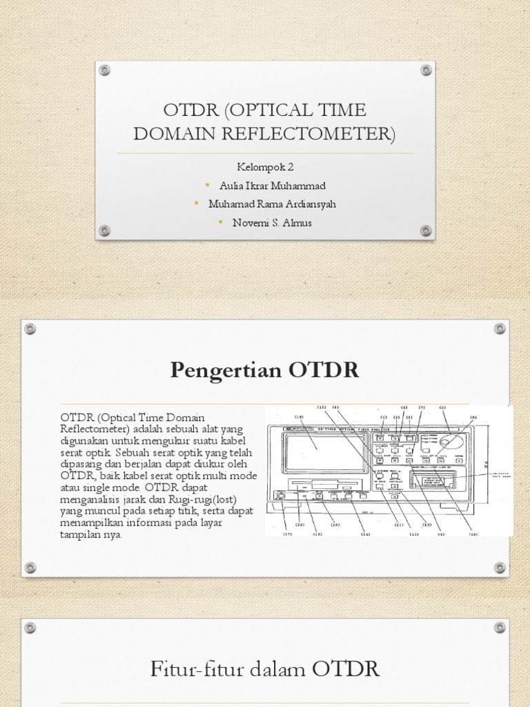Panduan Penggunaan OTDR | PDF