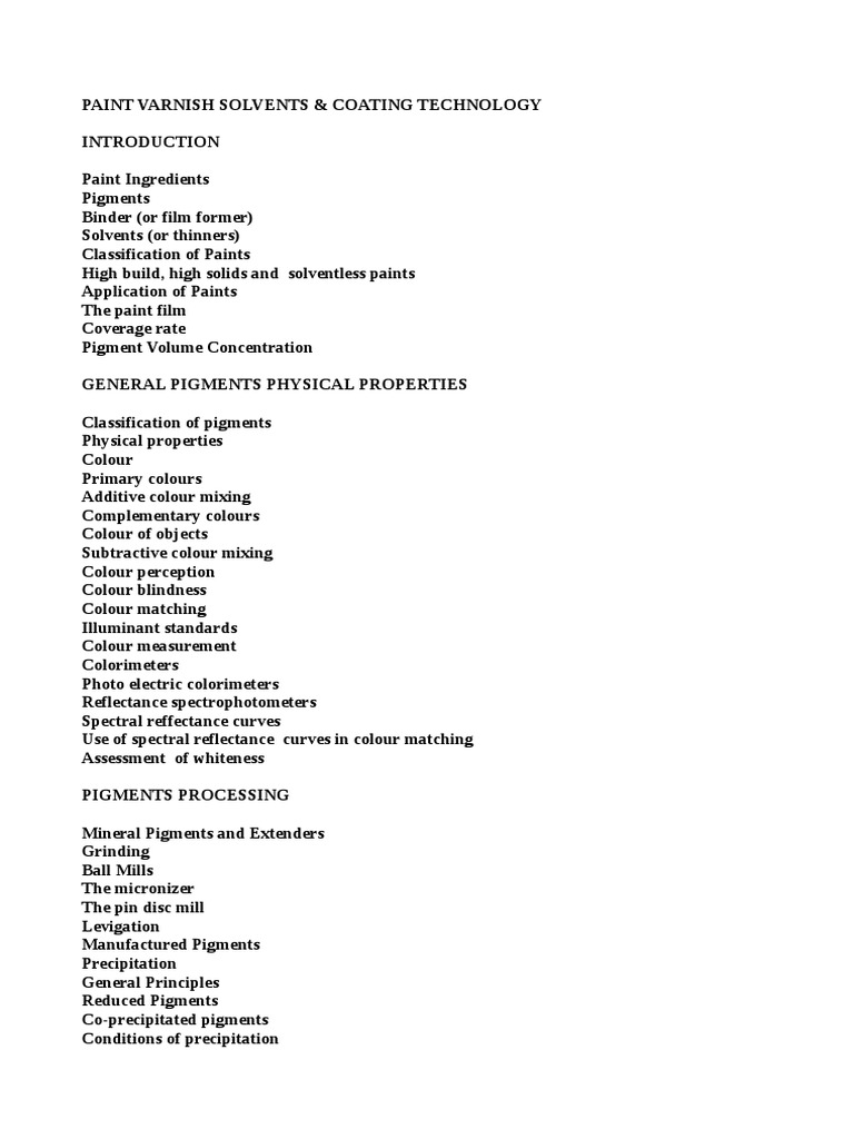 Paint Varnish and Coating Technology Guide | PDF | Varnish | Paint
