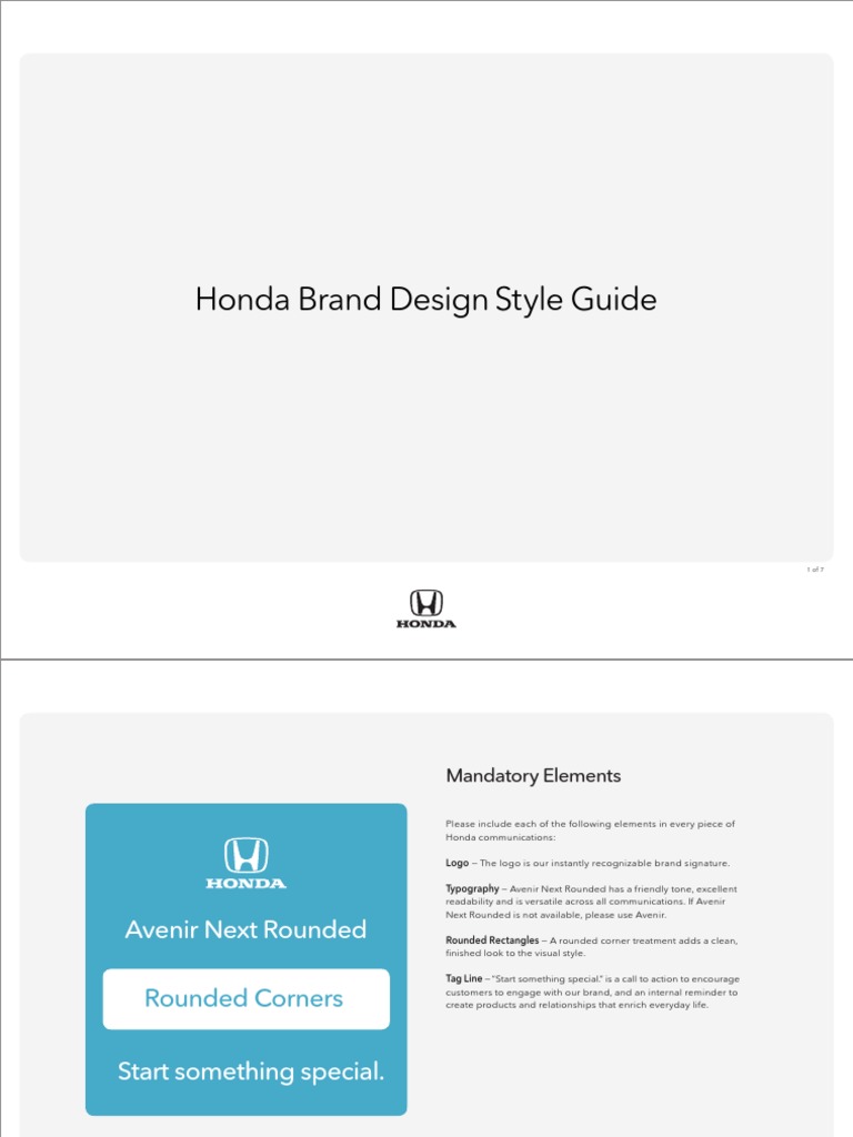 Honda Brand Design Style Guide | Download Free PDF | Typography | Typefaces