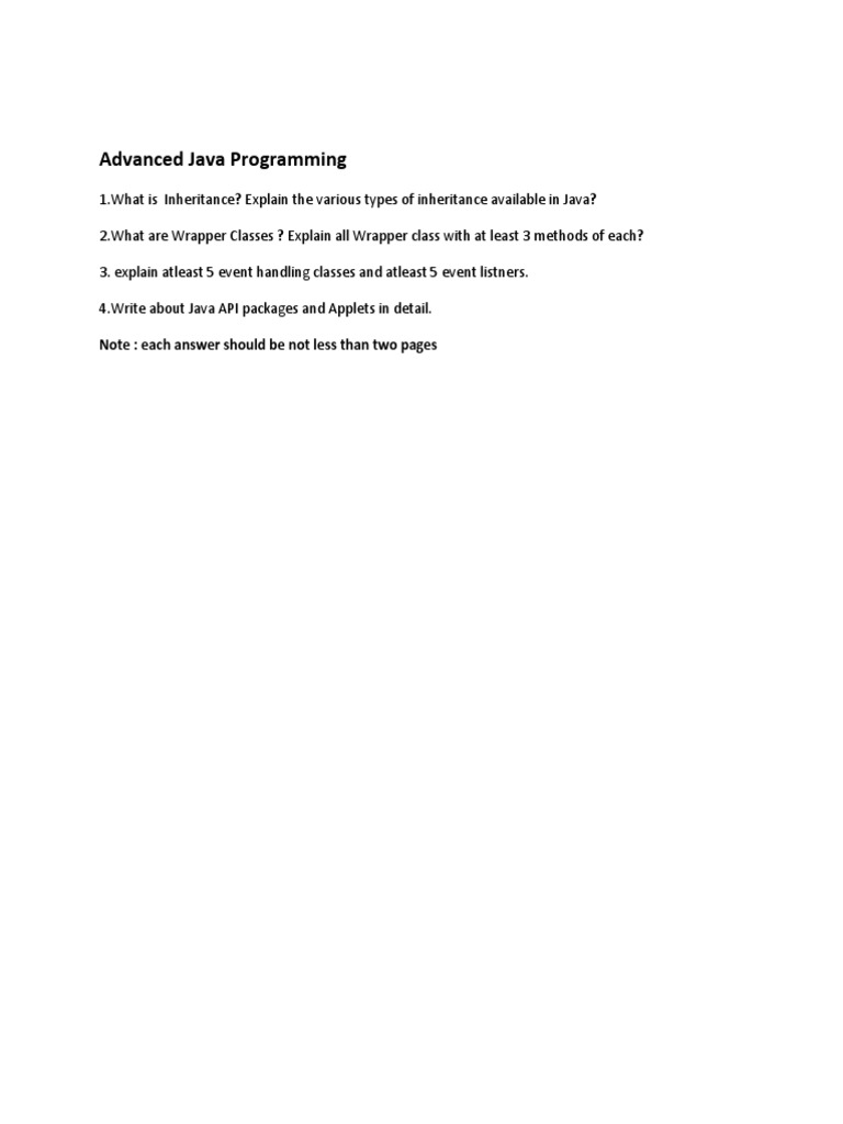 Advanced Java for Developers | PDF | Computers