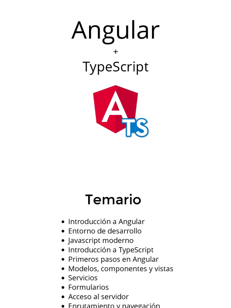 Angular Typescript PDF | PDF | Entorno de desarrollo integrado | Script Java