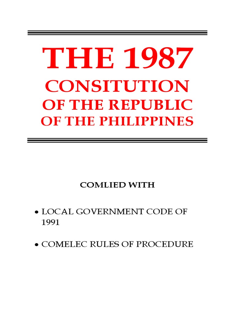 1987 Philippine Constitution Overview | PDF