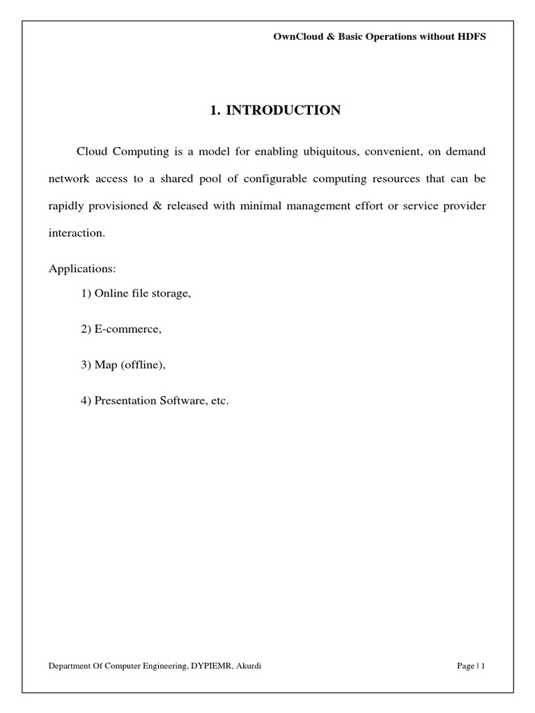 CC Mini Project Report | PDF | Apache Hadoop | Software As A Service