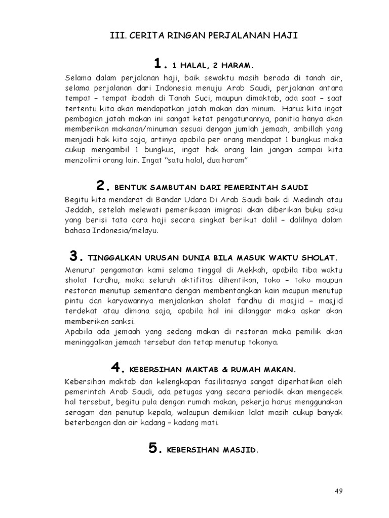 Cerita Ringan Haji | PDF