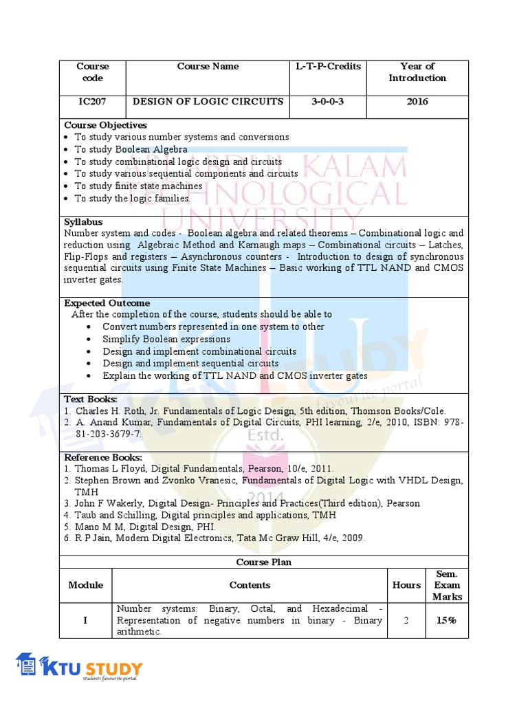design-of-logic-circuits-s3-syllabus-logic-gate-digital-electronics